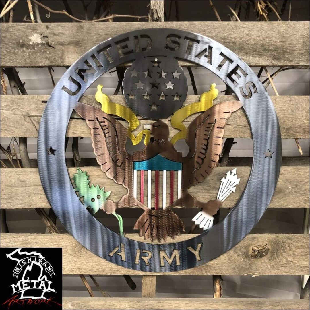 United States Army Metal Wall Art Logo - Etsy