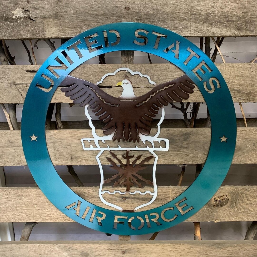 United States Air Force Metal Wall Art Logo - Etsy