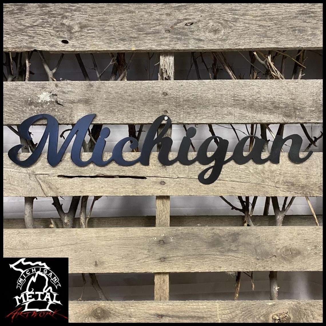 Michigan Metal Wall Art | Etsy