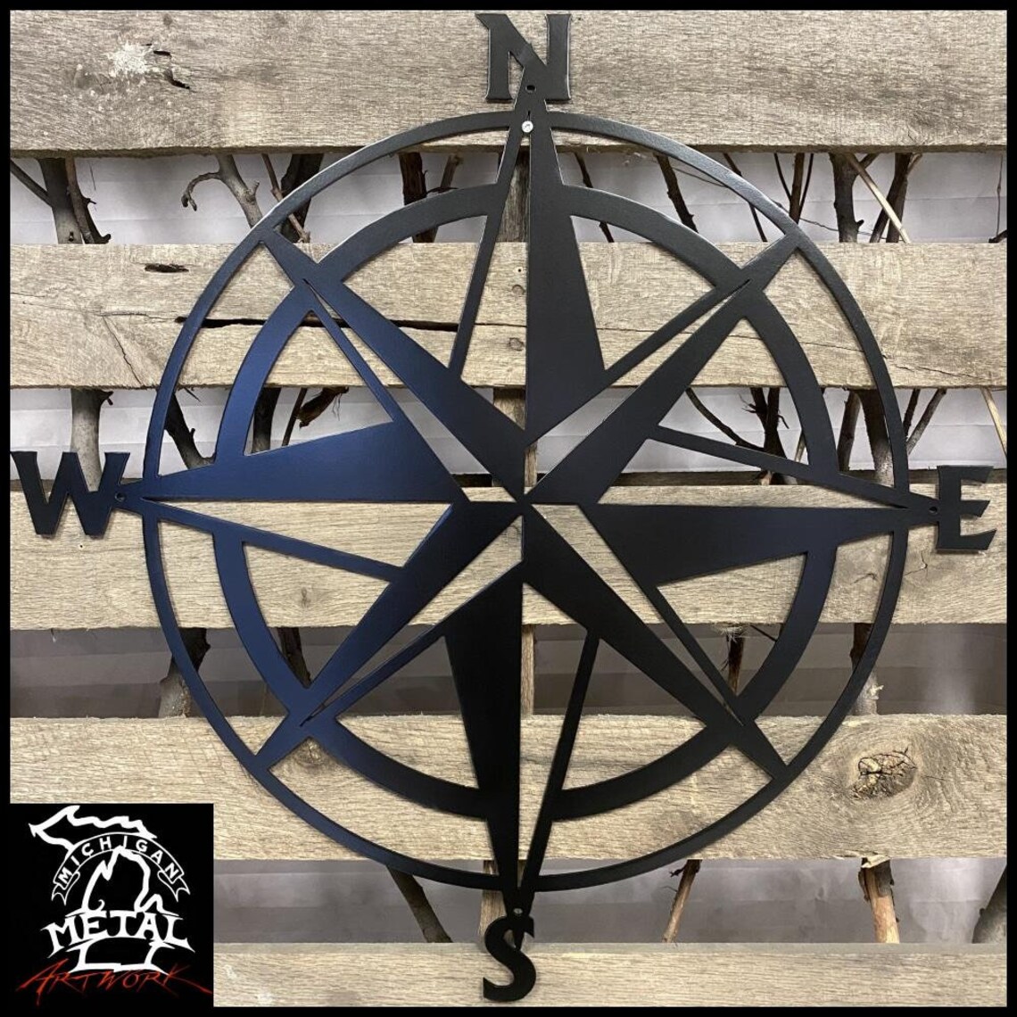 Nautical Compass Rose Metal Wall Art - Etsy