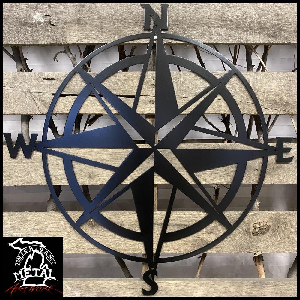 Nautical Compass Rose Metal Wall Art - Etsy