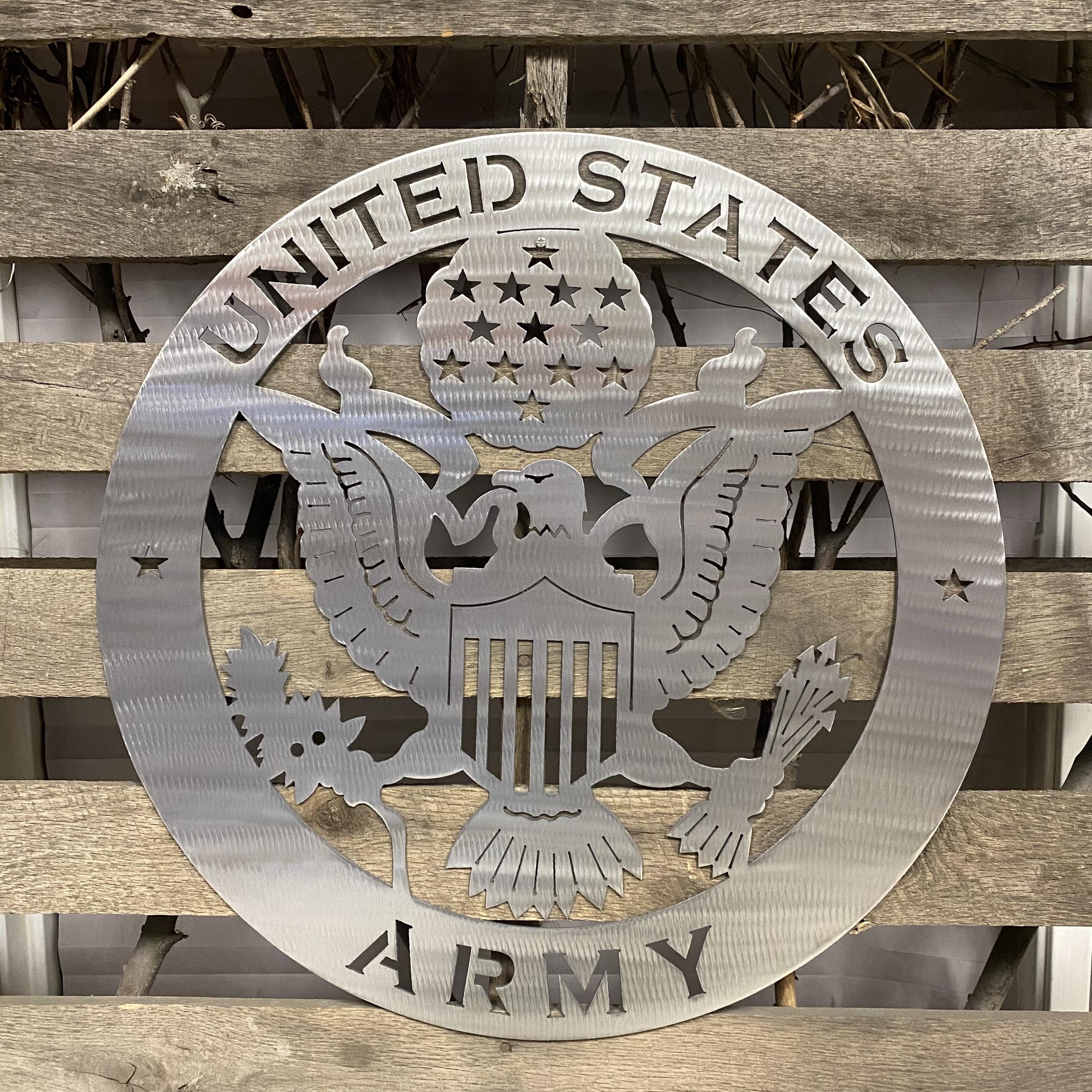 United States Army Metal Wall Art Logo - Etsy