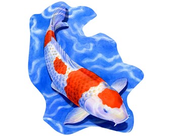 Koi Fish Pond Decal - Etsy