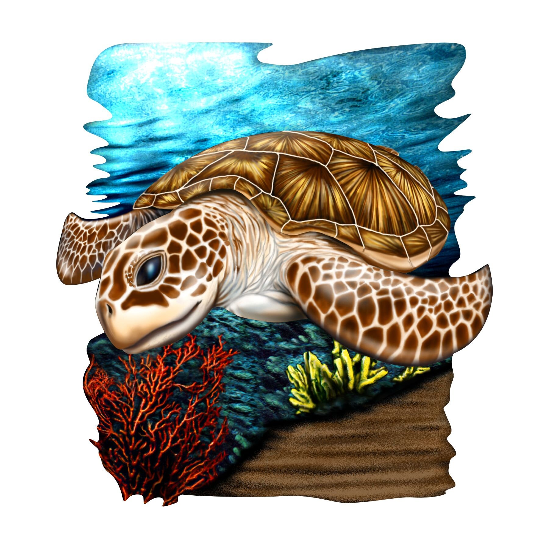 Turtle Decal Large - Etsy