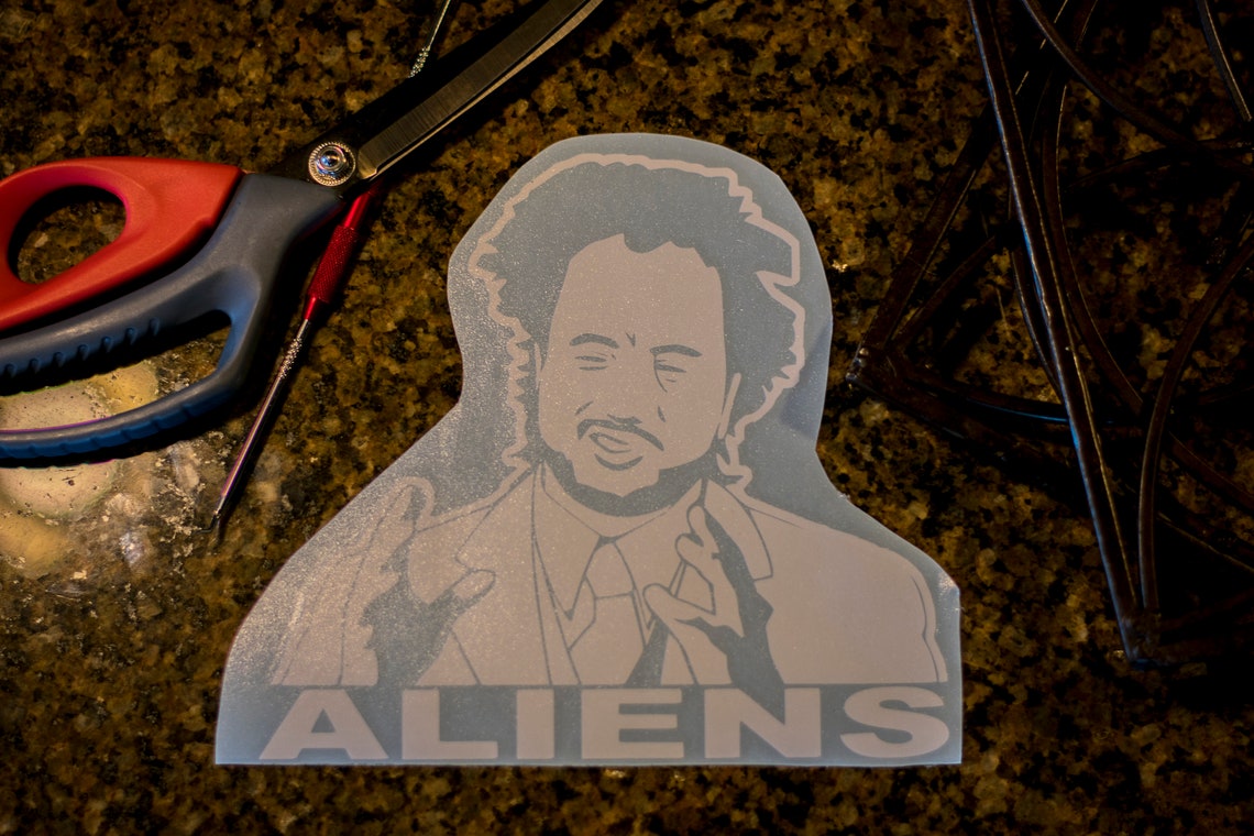 Ancient Aliens Meme Vinyl Decal Sticker Alien Wall Decal - Etsy