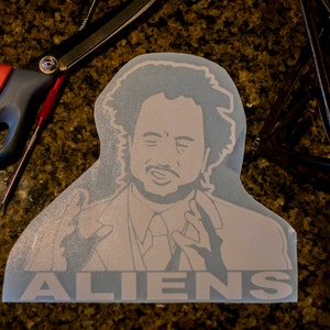 Ancient Aliens Meme Vinyl Decal Sticker Alien Wall Decal UFO Gift for ...