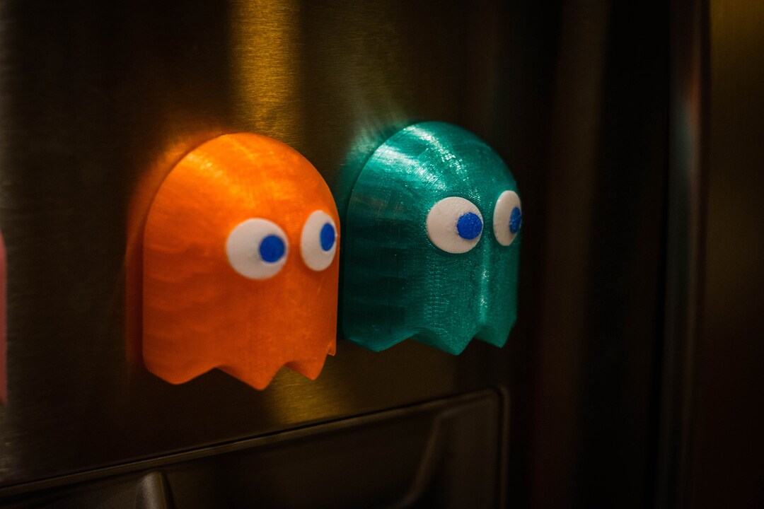 Pacman Inspired Ghost Fridge Magnet 3D Printed Magnet Fridge Video ...