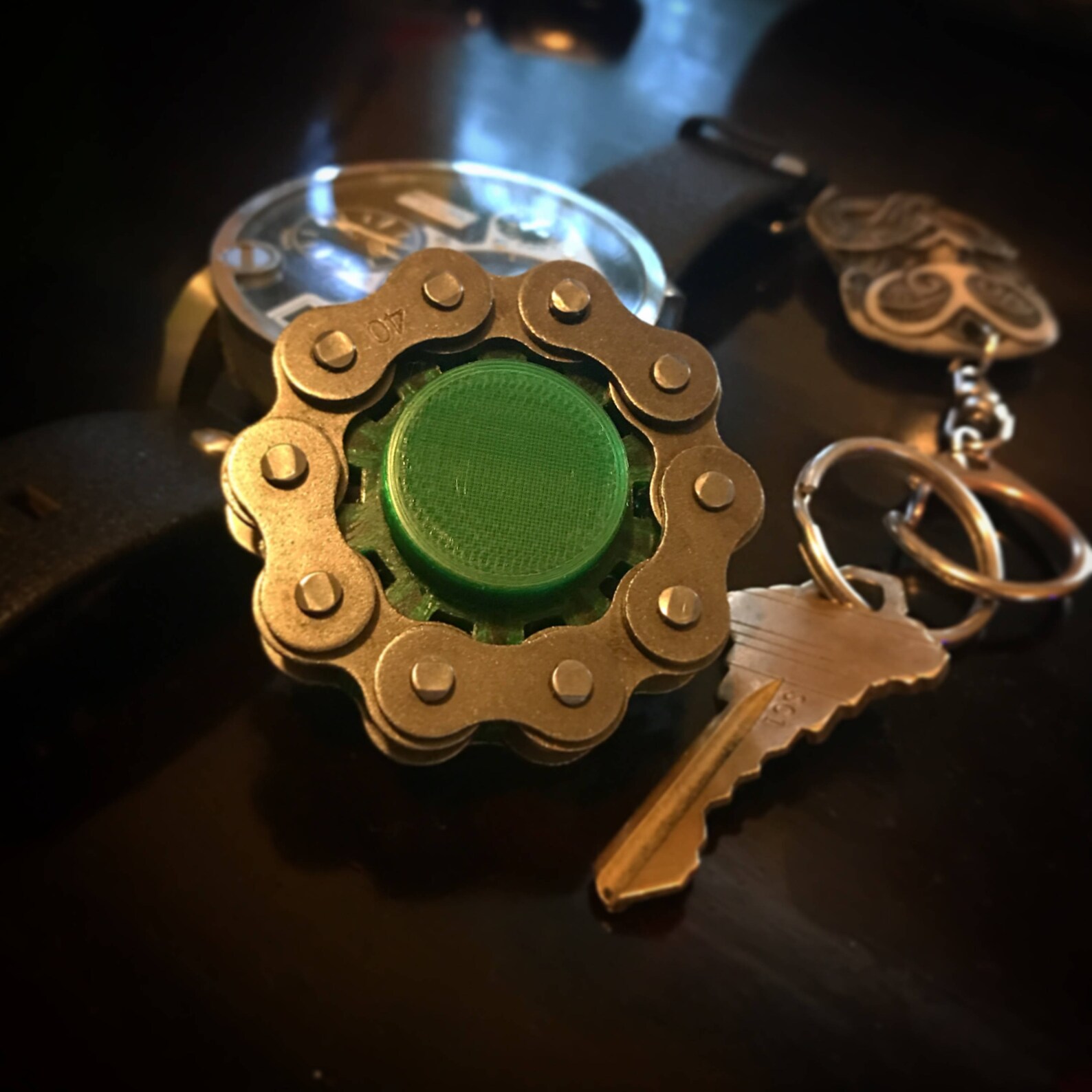 The Mini Cog and Chain EDC Spinner Fidget Spinner Fidget | Etsy