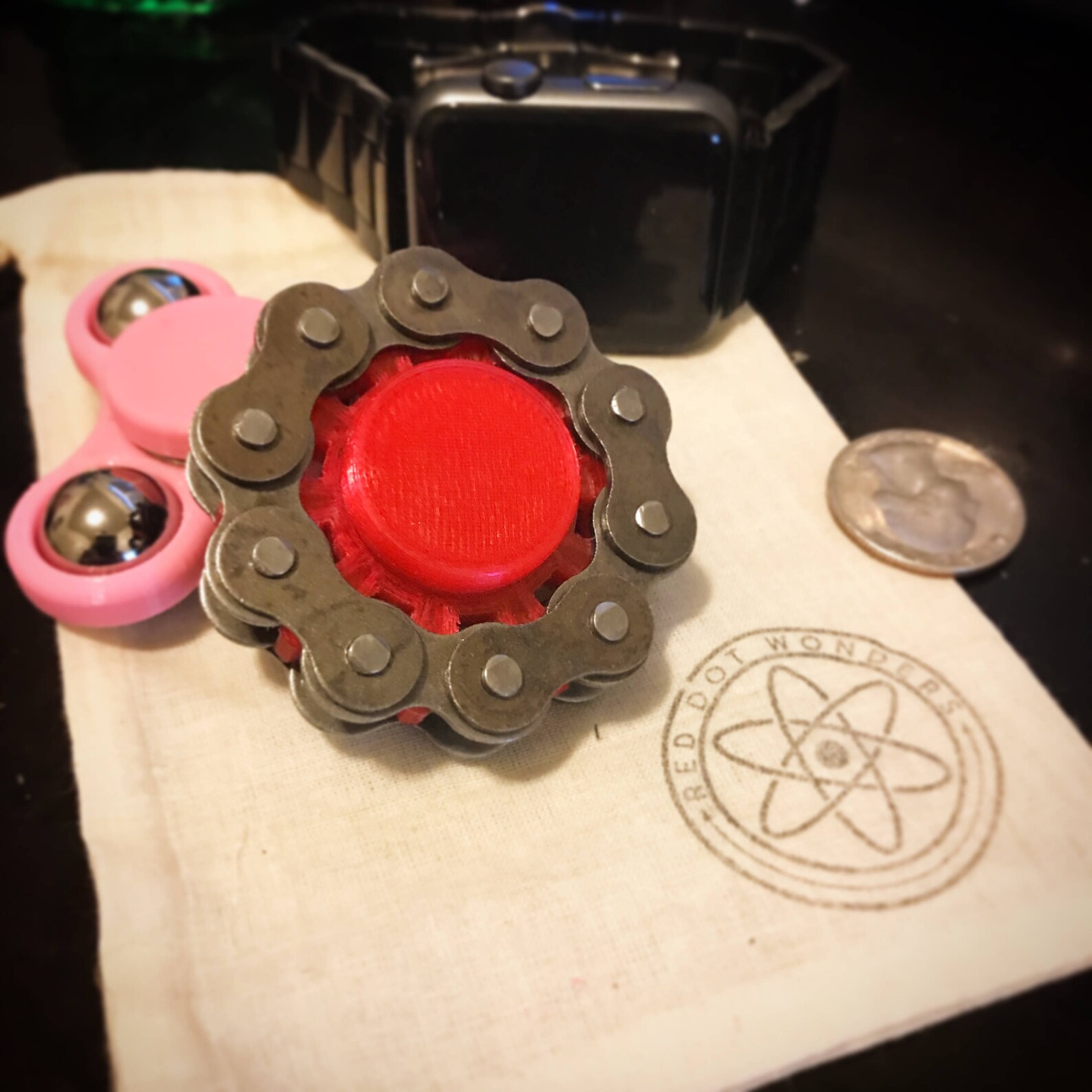 The Mini Cog and Chain EDC Spinner Fidget Spinner Fidget - Etsy