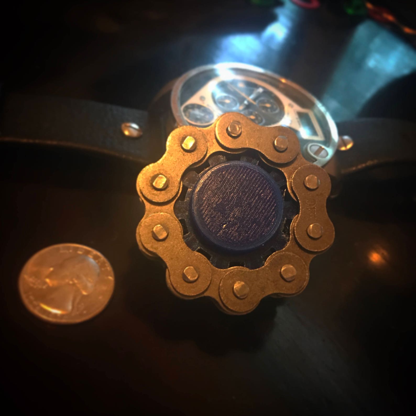 The Mini Cog and Chain EDC Spinner Fidget Spinner Fidget | Etsy