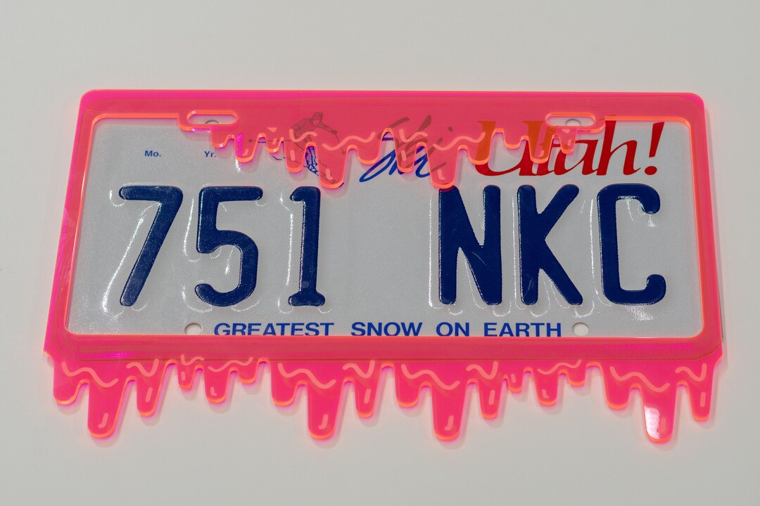 Slime License Plate Frame THICK Version 2 Cutouts for Month/year ...