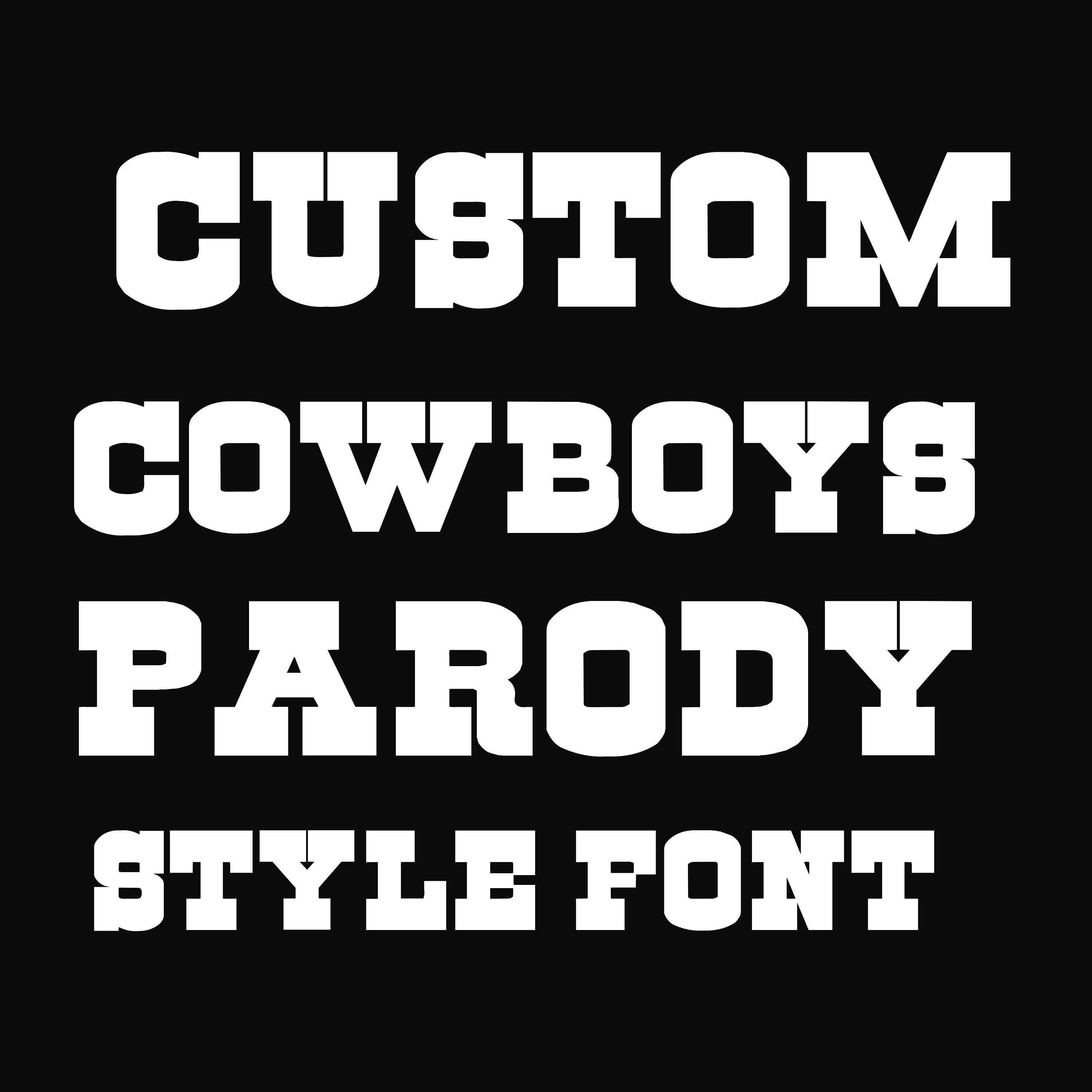 NFL DALLAS COWBOYS FONT STENCIL ** FREE USA S&H ** 8 X (inches ...