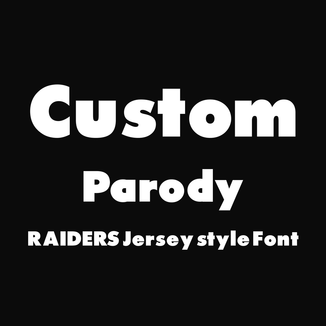 Raiders Style Parody 2 Inch Hot Fix Vinyl Font for Fabric or Tee T ...