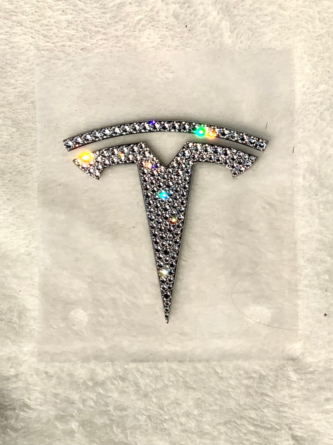 Swarovski Crystal Bling Tesla Model 3 Y Car Emblem Rhinstones Crystals ...
