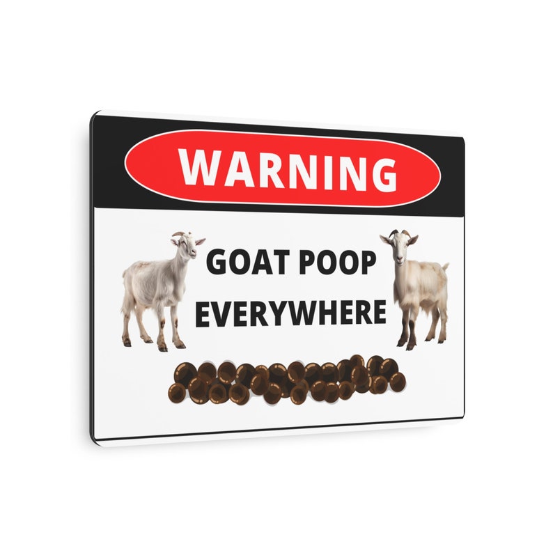 Goat Poop Warning Metal Art Sign - Etsy