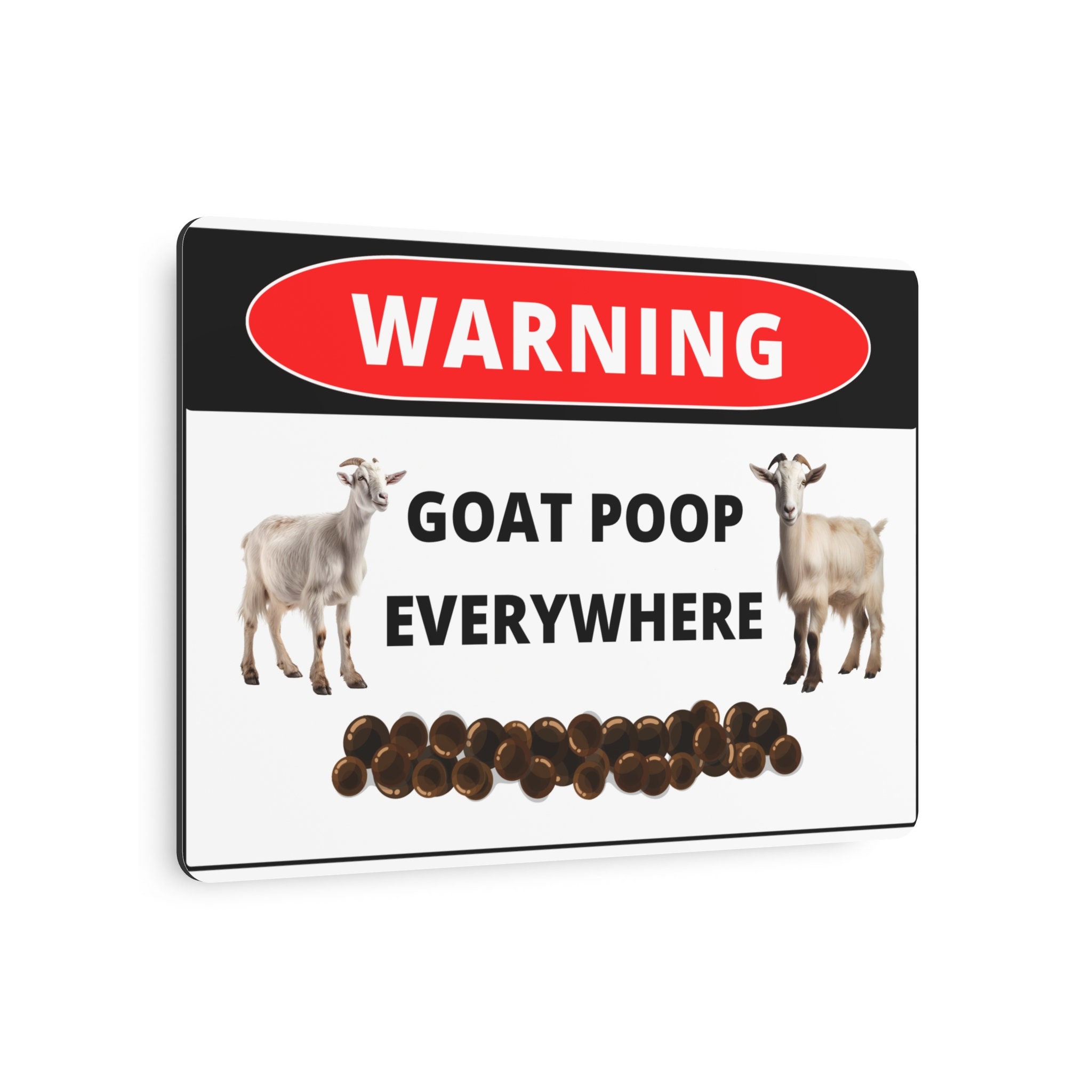Goat Poop Warning Metal Art Sign - Etsy