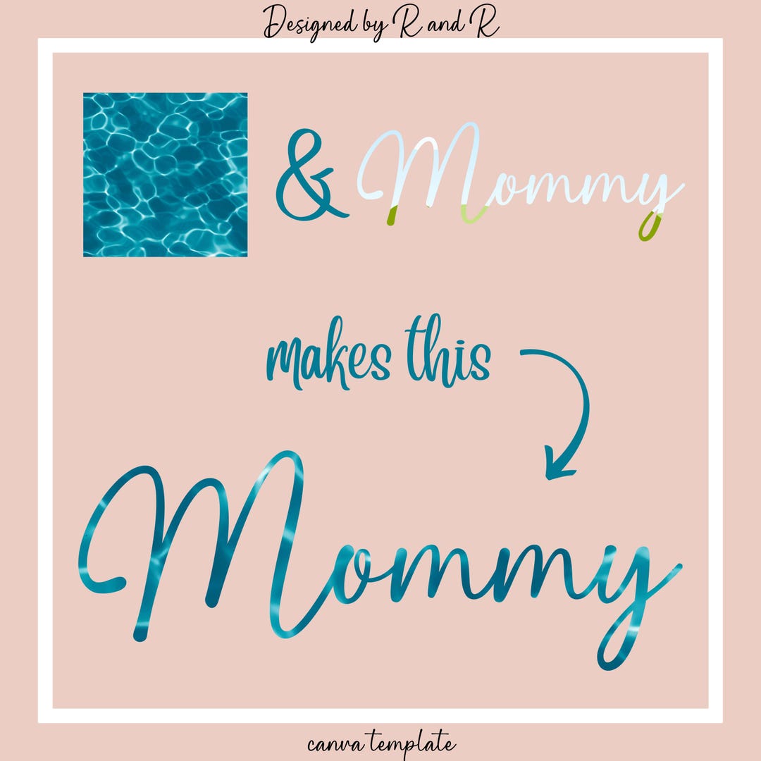 Mommy Cursive Canva Template From Designed by R and R - Etsy