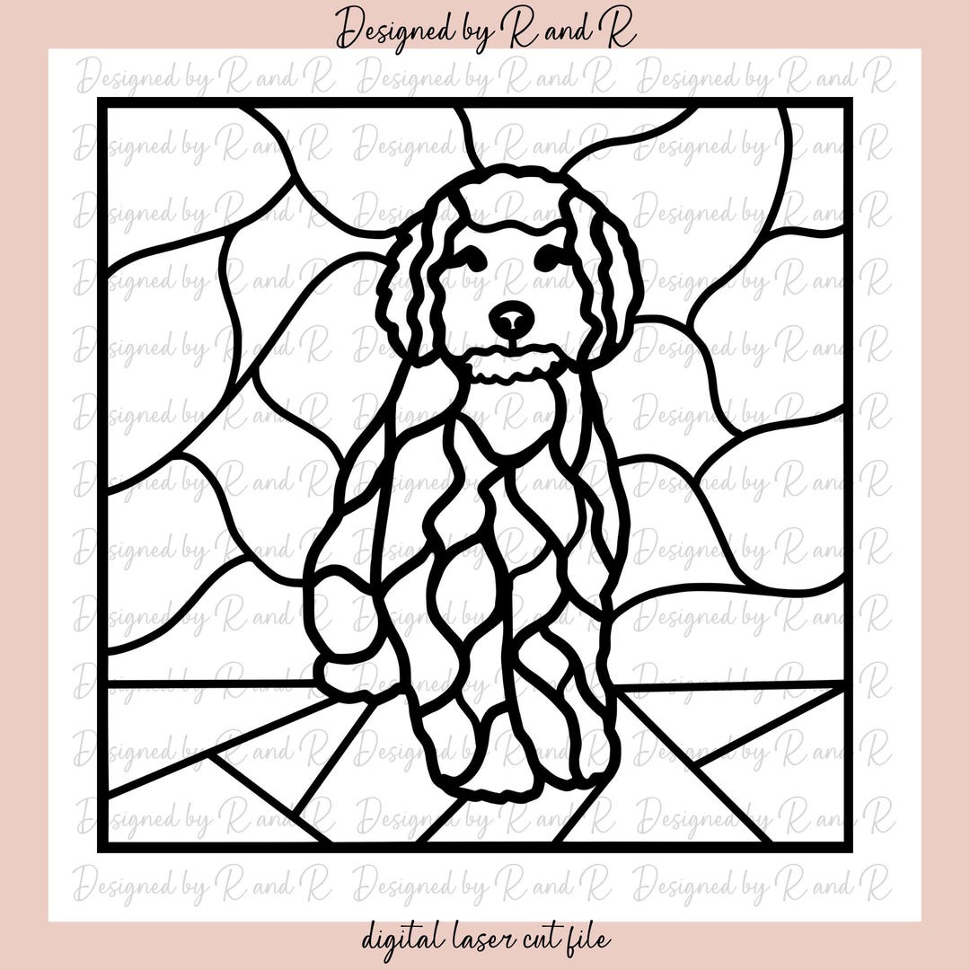 Labradoodle Mosaic Pattern for Laser Cutters From Designed by R and R ...