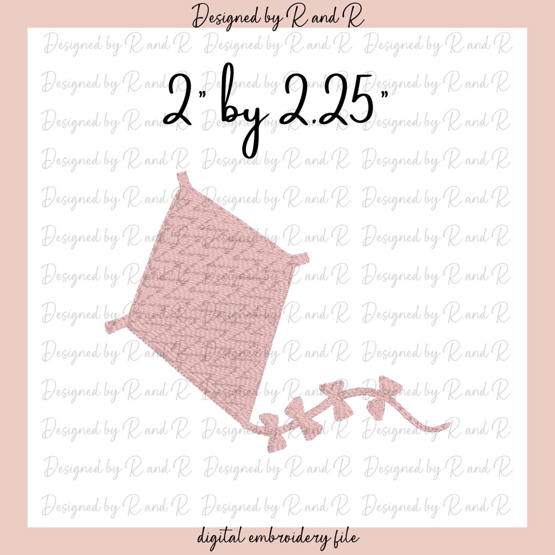 Kite Embroidery Design 2" by 2 1/4" | **digital Download Only ...