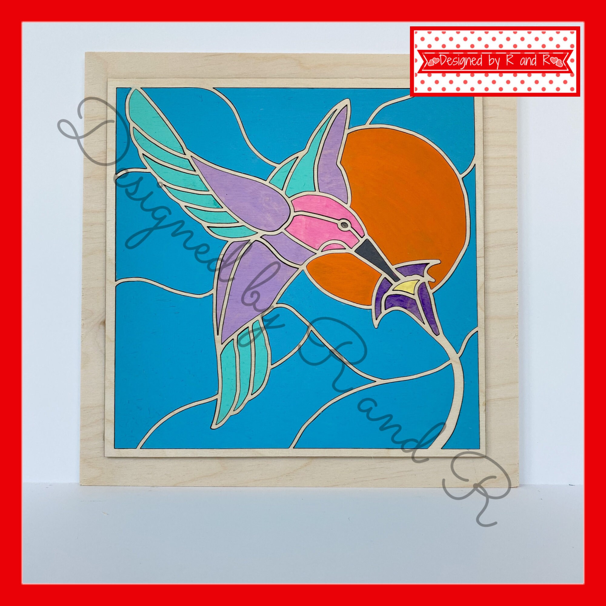 Hummingbird Mosaic Pattern for Laser Cutters From Designed by R and R ...