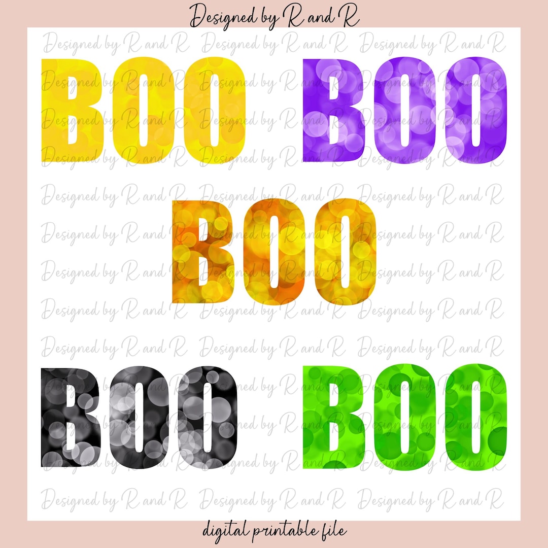 Bubble Boo Printable Designs From Designed by R and R - Etsy