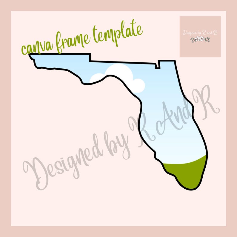 Florida Canva Frame Template From Designed by R and R - Etsy