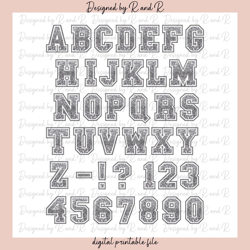 Glitter Letters - Etsy