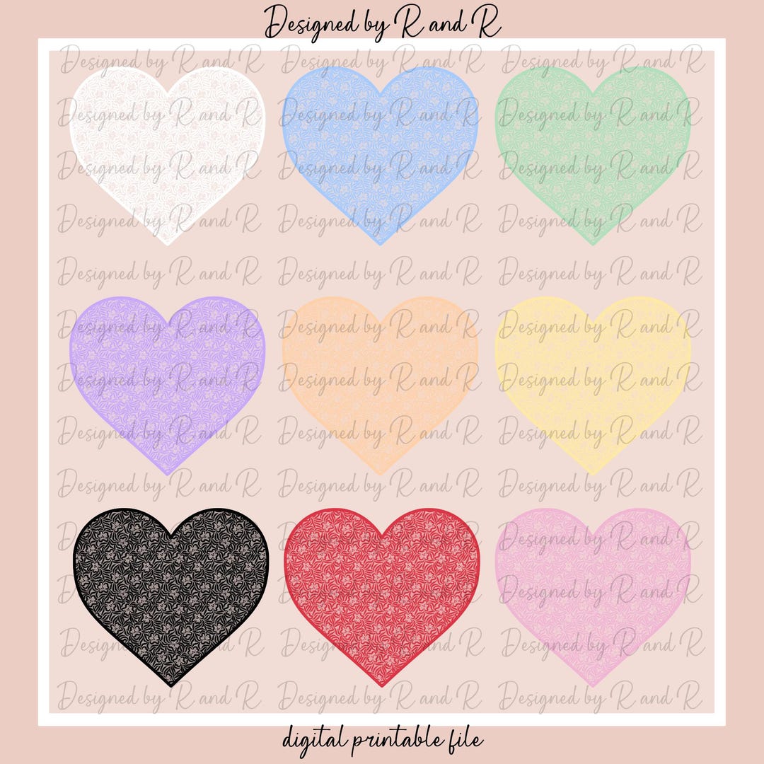 Lace Coquette Hearts PNG From Designed by R and R - Etsy