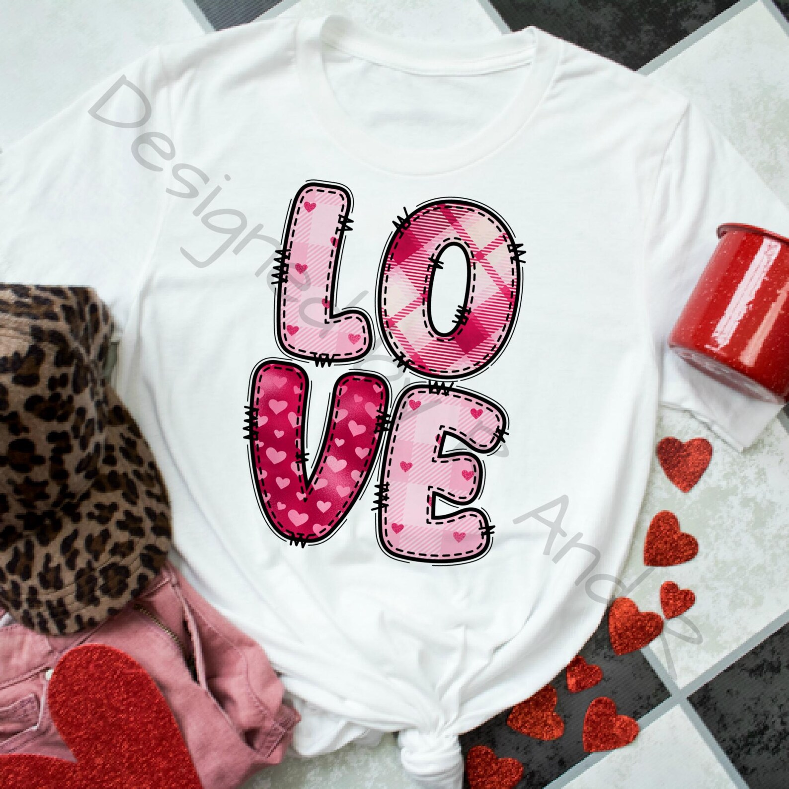 Love Square Alpha Printable PNG Design From Designed by R and R - Etsy