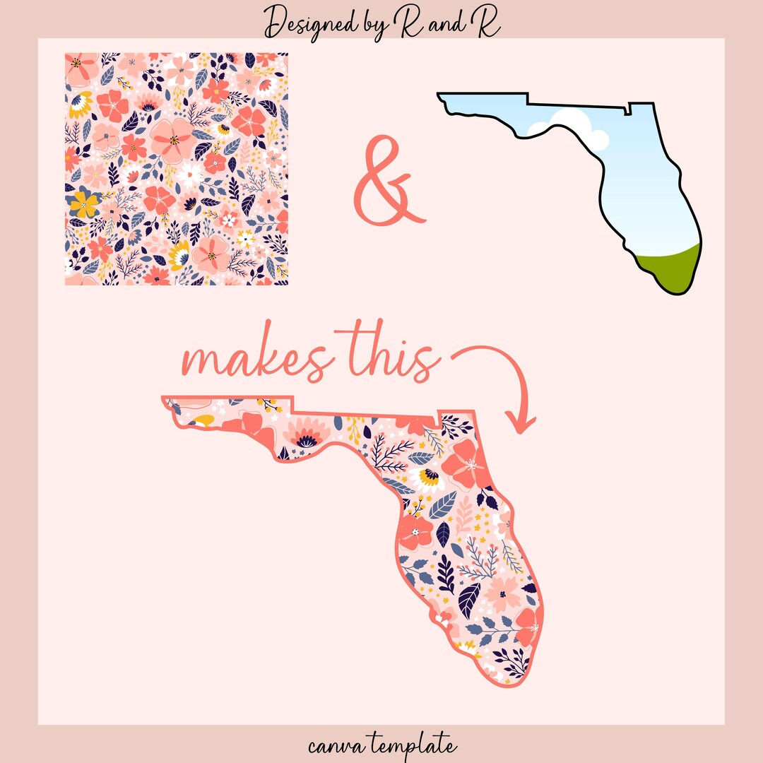 Florida Canva Frame Template From Designed by R and R - Etsy