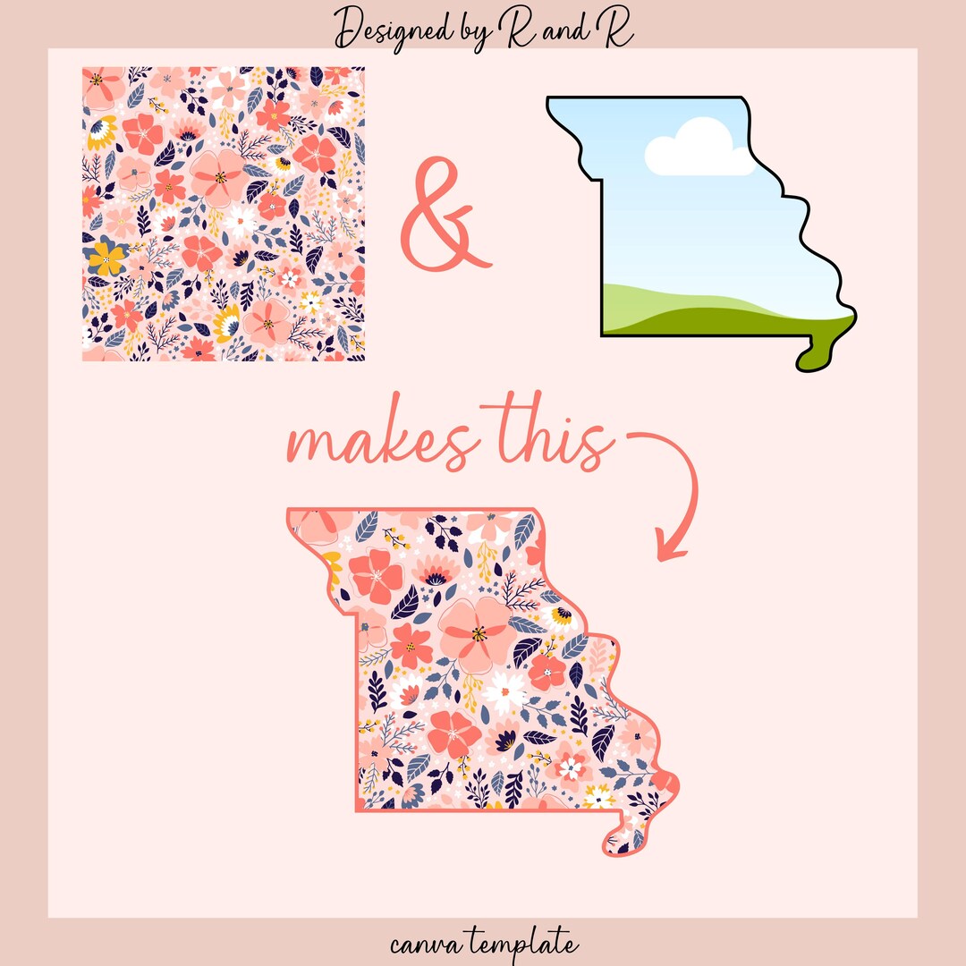Missouri Canva Frame Template From Designed by R and R - Etsy