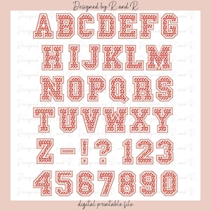 Pink Strawberry Varsity Alpha Letters From Designed by R and R - Etsy