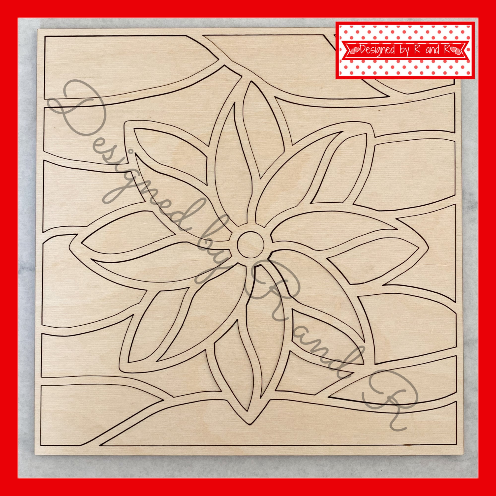 Flower Mosaic Pattern for Laser Cutters From Designed by R and R - Etsy