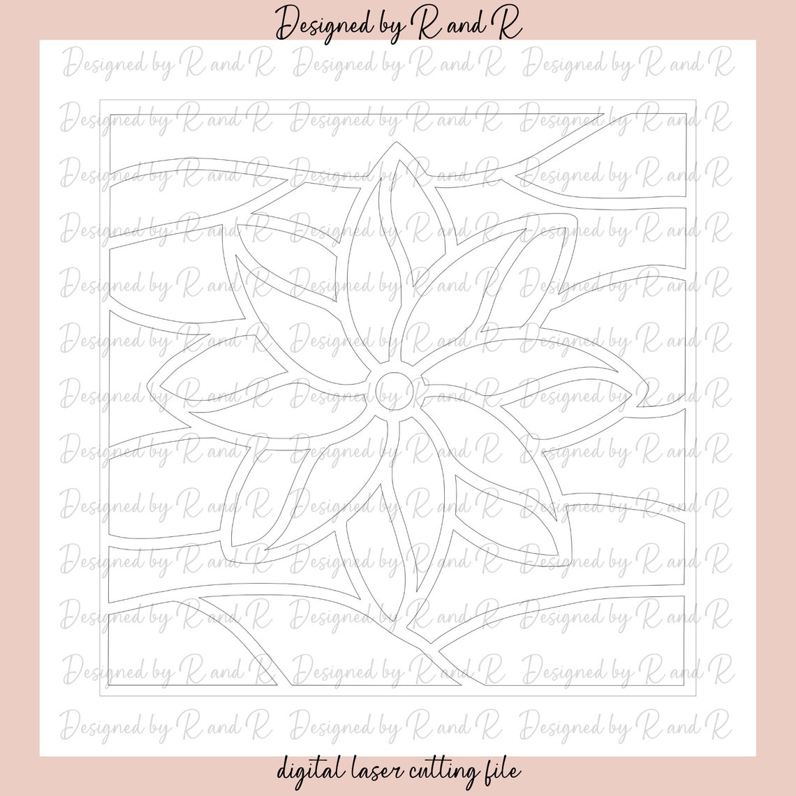 Flower Mosaic Pattern for Laser Cutters From Designed by R and R - Etsy