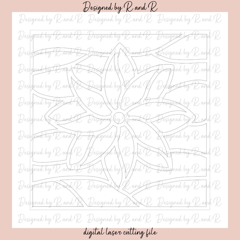 Flower Mosaic Pattern for Laser Cutters From Designed by R and R - Etsy