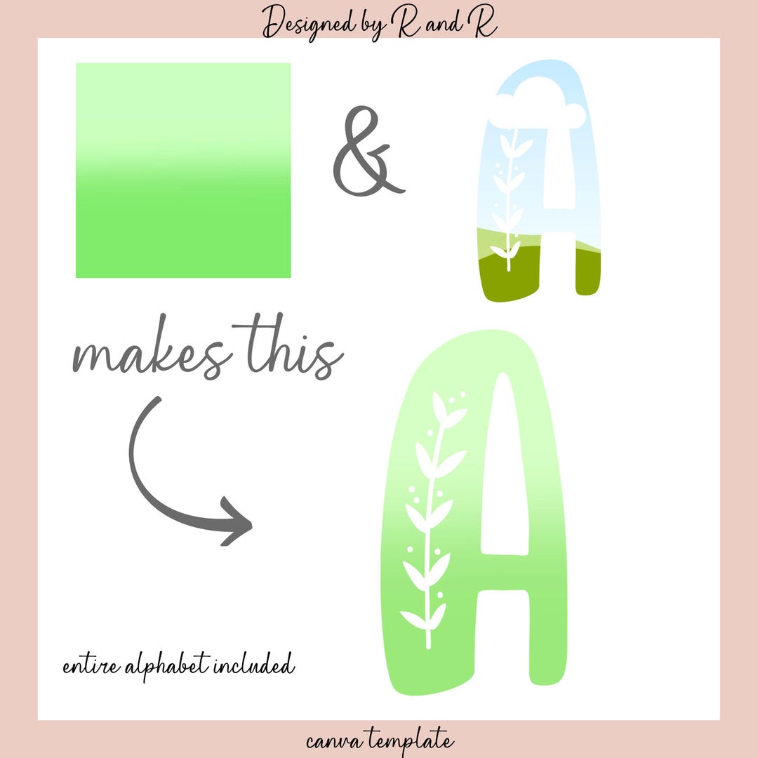Leaves Alpha Canva Template From Designed by R and R - Etsy