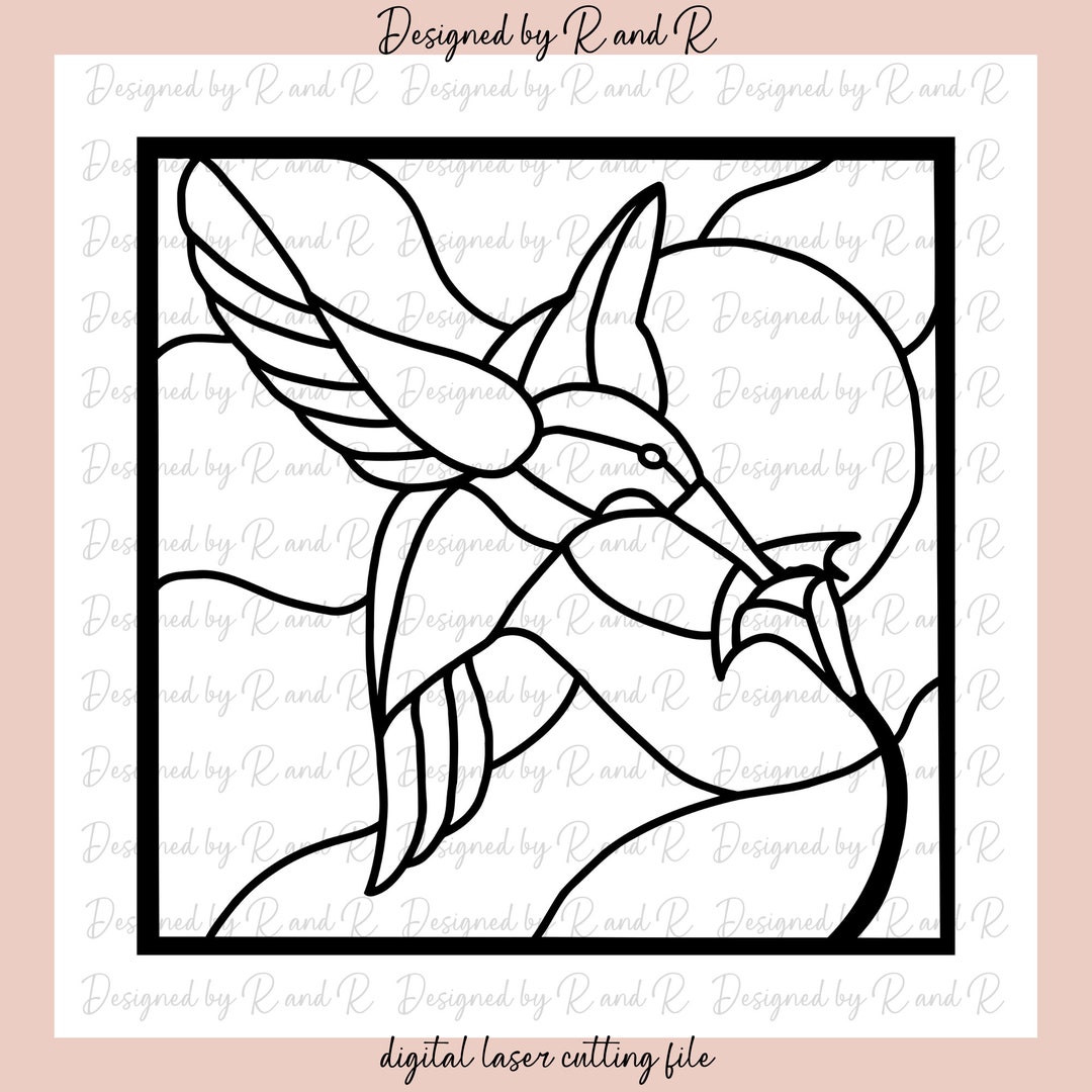 Hummingbird Mosaic Pattern for Laser Cutters From Designed by R and R ...