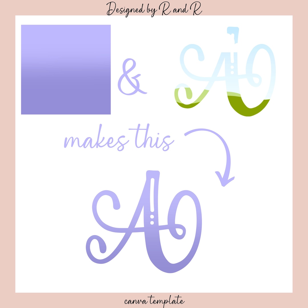 Fancy Monogram Canva Template From Designed by R and R - Etsy
