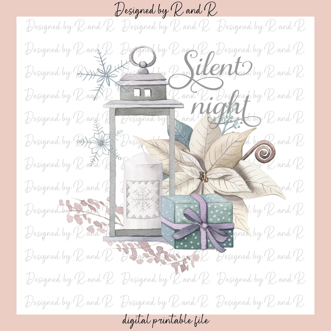 Silent Night Printable Design PNG Printable File Perfect From Designed ...