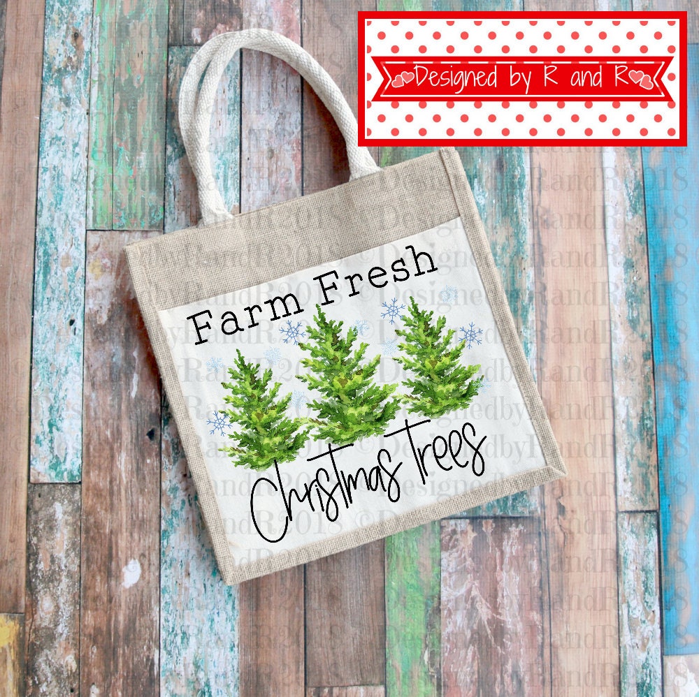 Farm Fresh Christmas Trees Printable Design From Designed by R and R - Etsy