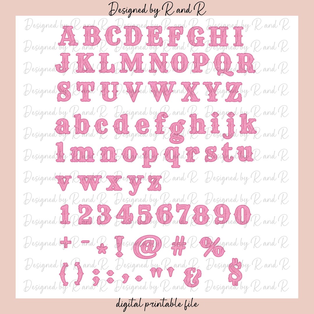Fancy Pink Glitter Alpha Letters From Designed by R and R - Etsy