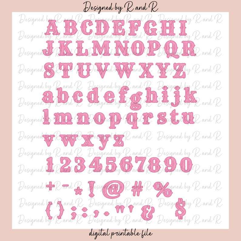 Fancy Pink Glitter Alpha Letters From Designed by R and R - Etsy