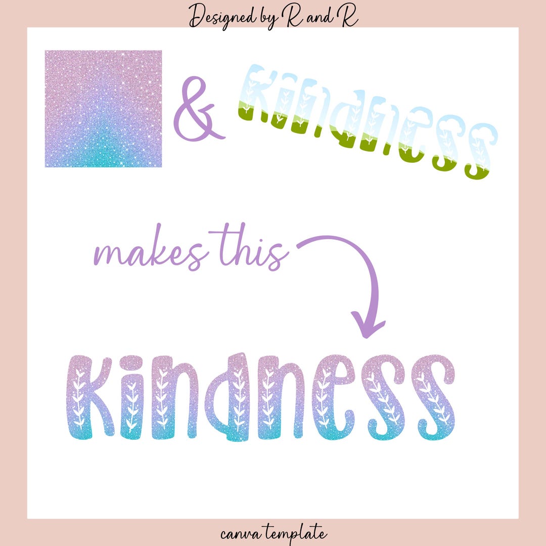 Kindness Canva Template From Designed by R and R - Etsy