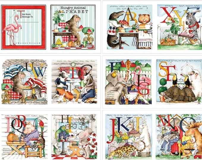 Hungry Animal Panel Animal Alphabet Panel Fairy Tale Funky Animals ...