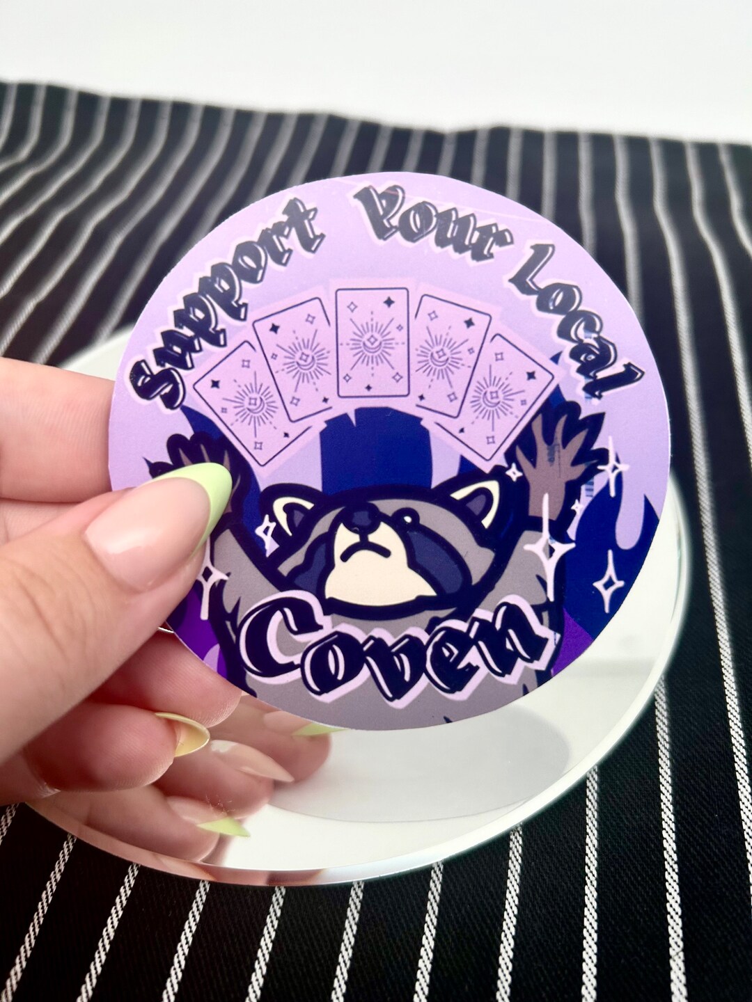 Support Your Local Coven Sticker~ Pastel Cute Kawaii Halloween Witch ...