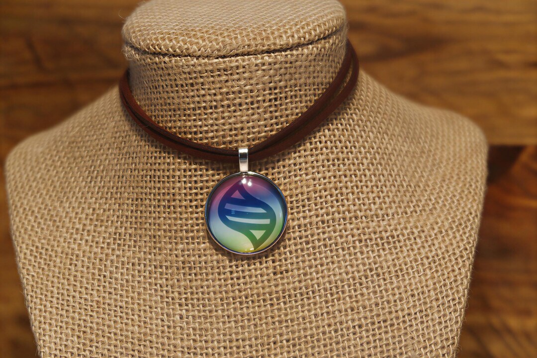 Handmade Keystone Mega Stone Vegan Leather Necklace Jewelry Cosplay ...