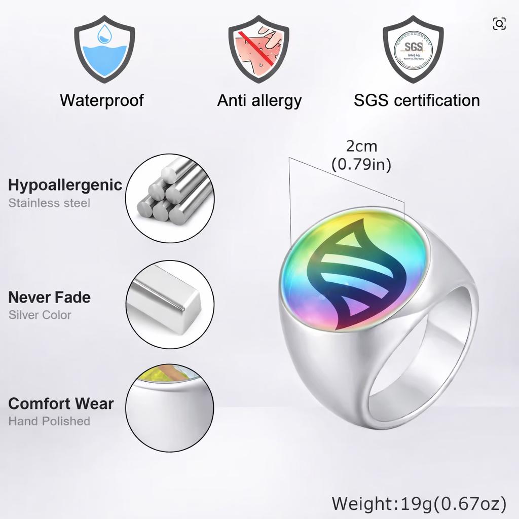 Key Stone Evolution Ring • Cosplay Gem Ring for Men • Hypoallergenic ...