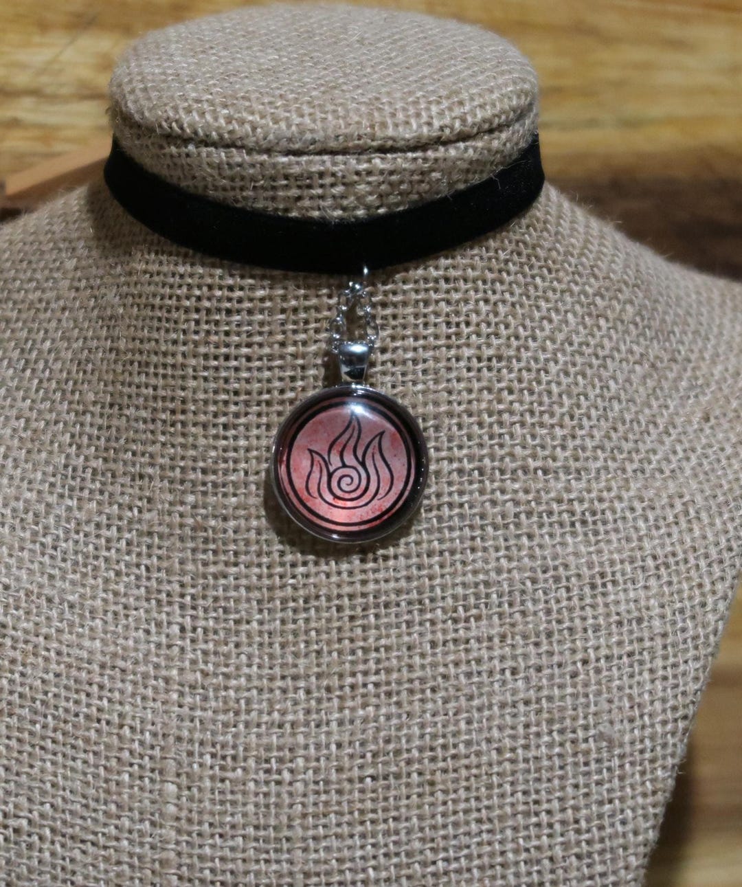 Avatar the Last Airbender Fire Tribe Glass Tile Necklace Katara Anime ...