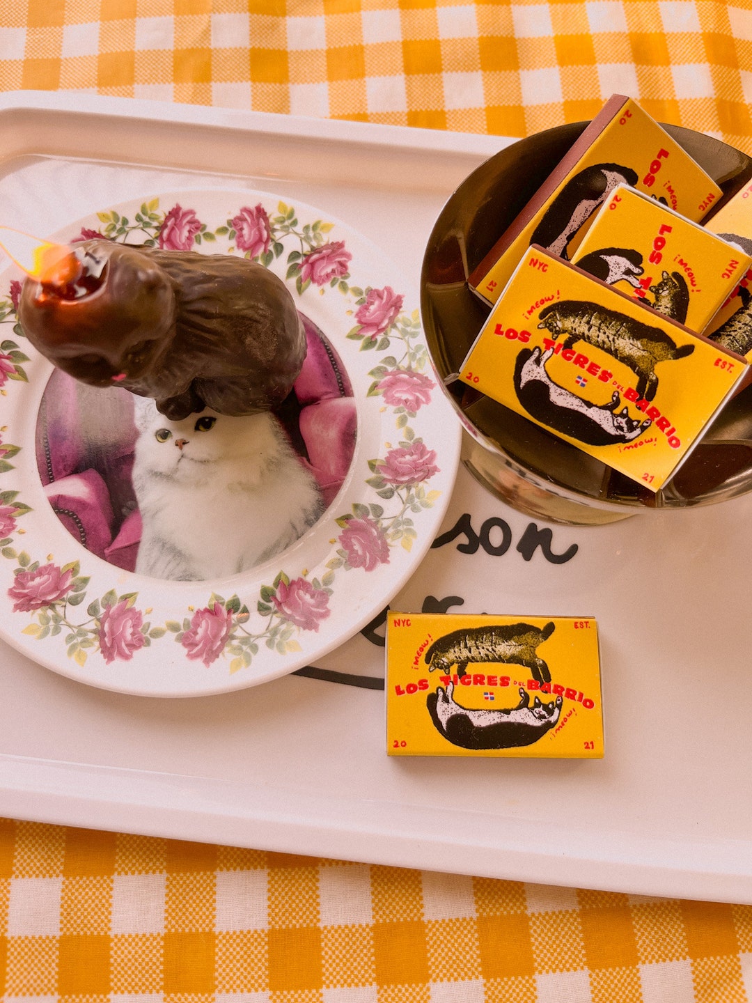 Los Tigres Del Barrio 2" Matchbook // Cute Cats Matchbox // Tuxedo Cat ...