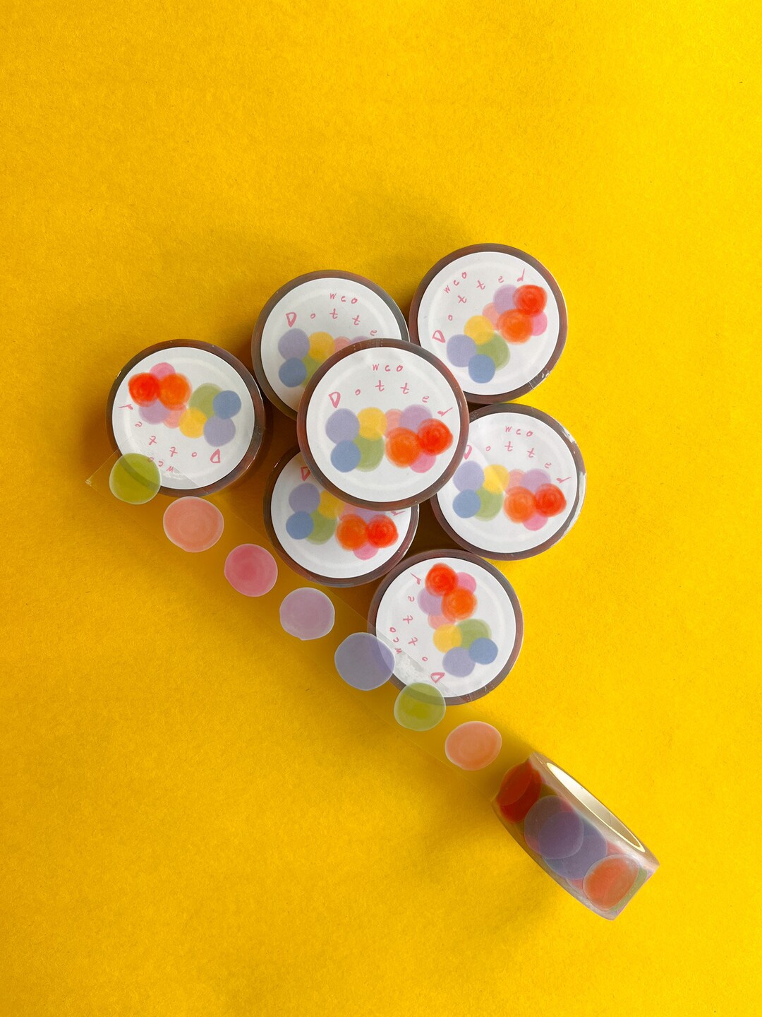 Dotted Clear Tape // Cute Colorful Painted Dots for Journals Planners ...